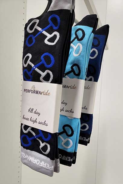 Performa Ride Knee High Horse Riding Socks – Premium Blue